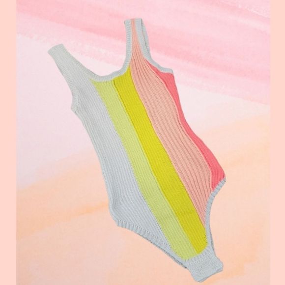 Macy's | Tops | Macyscrochet Multi Colored Summer Body Suit | Poshmark